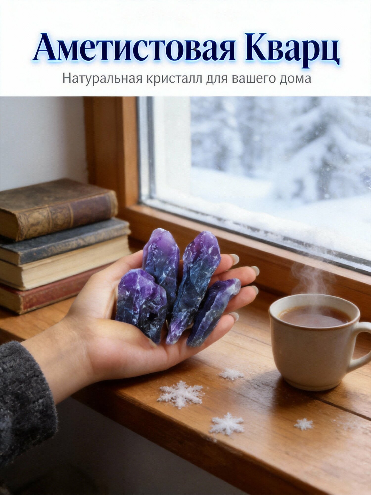 Аметистовый кварцевый кристалл, фиолетовый декоративный камень 5-8 см для аквариума, домашнего и офисного декора
