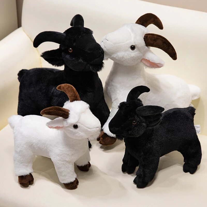 Плюшевая игрушка коза Biscuit Puppy 30/40 см Черный, black, 30cm
