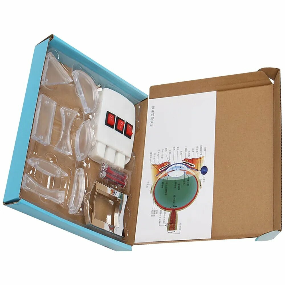 Безопасный набор для изучения геометрической оптики с магнитной сборкой и отражателем