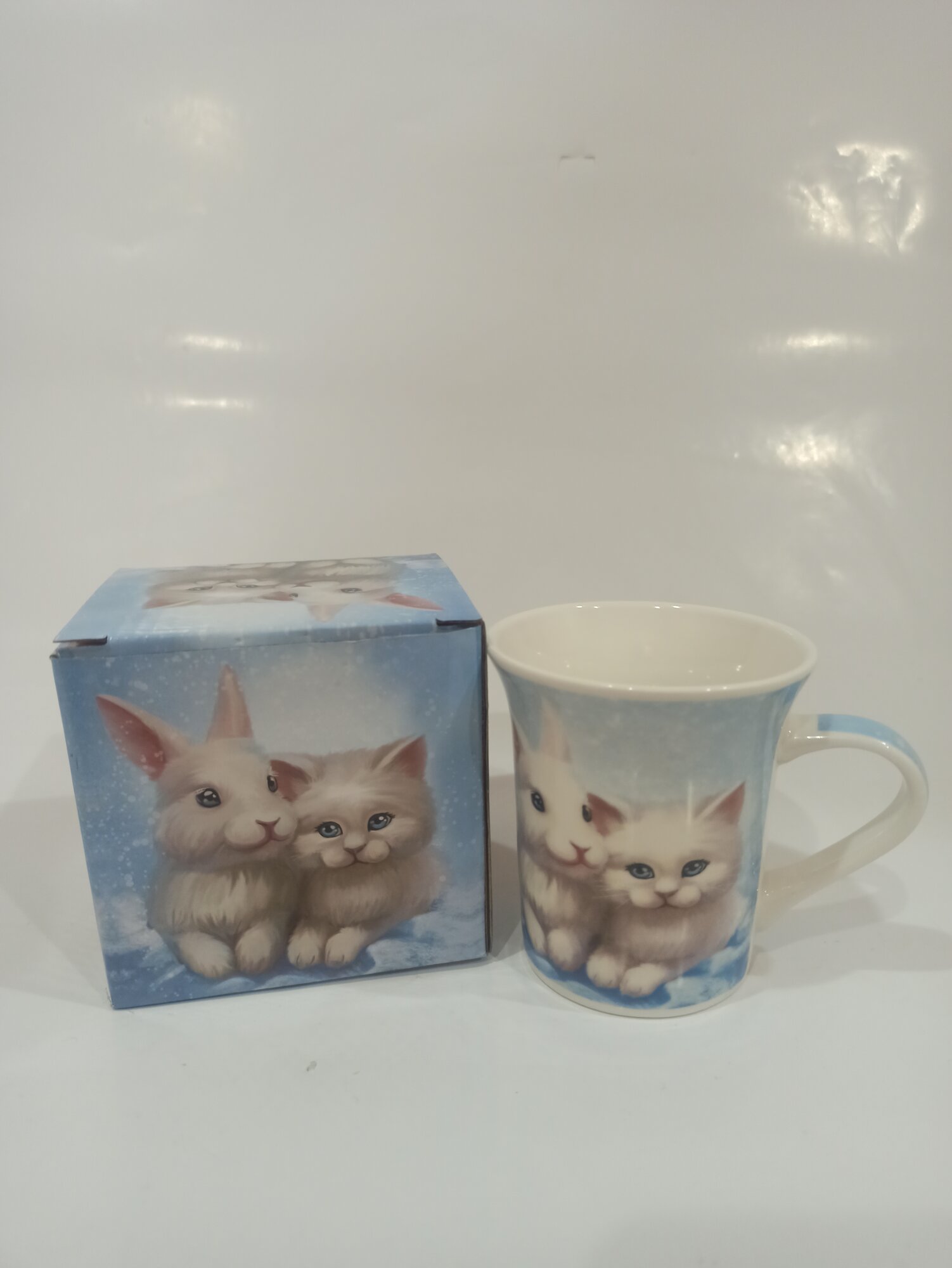 Кружка "Дружба" Olaff 300ml, мытьё в посудомойке, с ручкой, дизайн животные и птицы