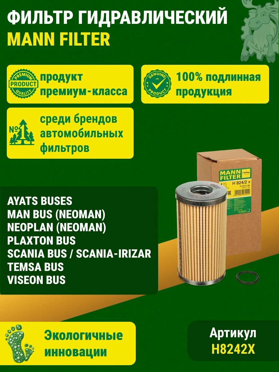 Фильтр гидравлический MANN (H8242X)