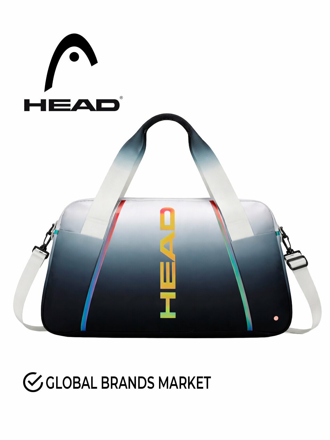 Сумка HEAD теннисная HEAD-HB0089 дорожная сумка для тренировок и путешествий, сине-серый
