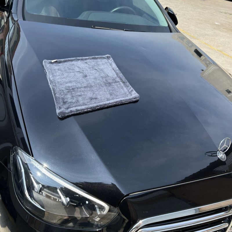 Двусторонняя толстая автомобильная тряпка 40x40 см, высокая впитываемость, без ворса, прочная для полировки автомобиля