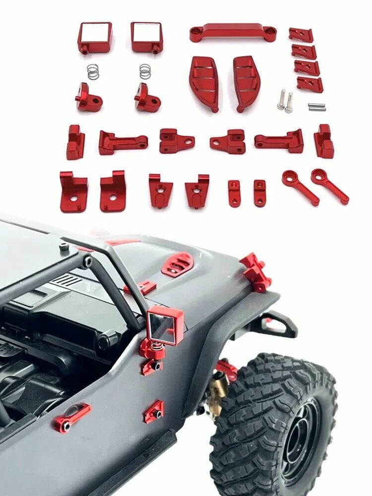 Металлическая отделка корпуса MJX Hyper Go1/12H12Y H12Y+RC, украшение зеркала заднего вида/дверной ручки, корпус своими руками