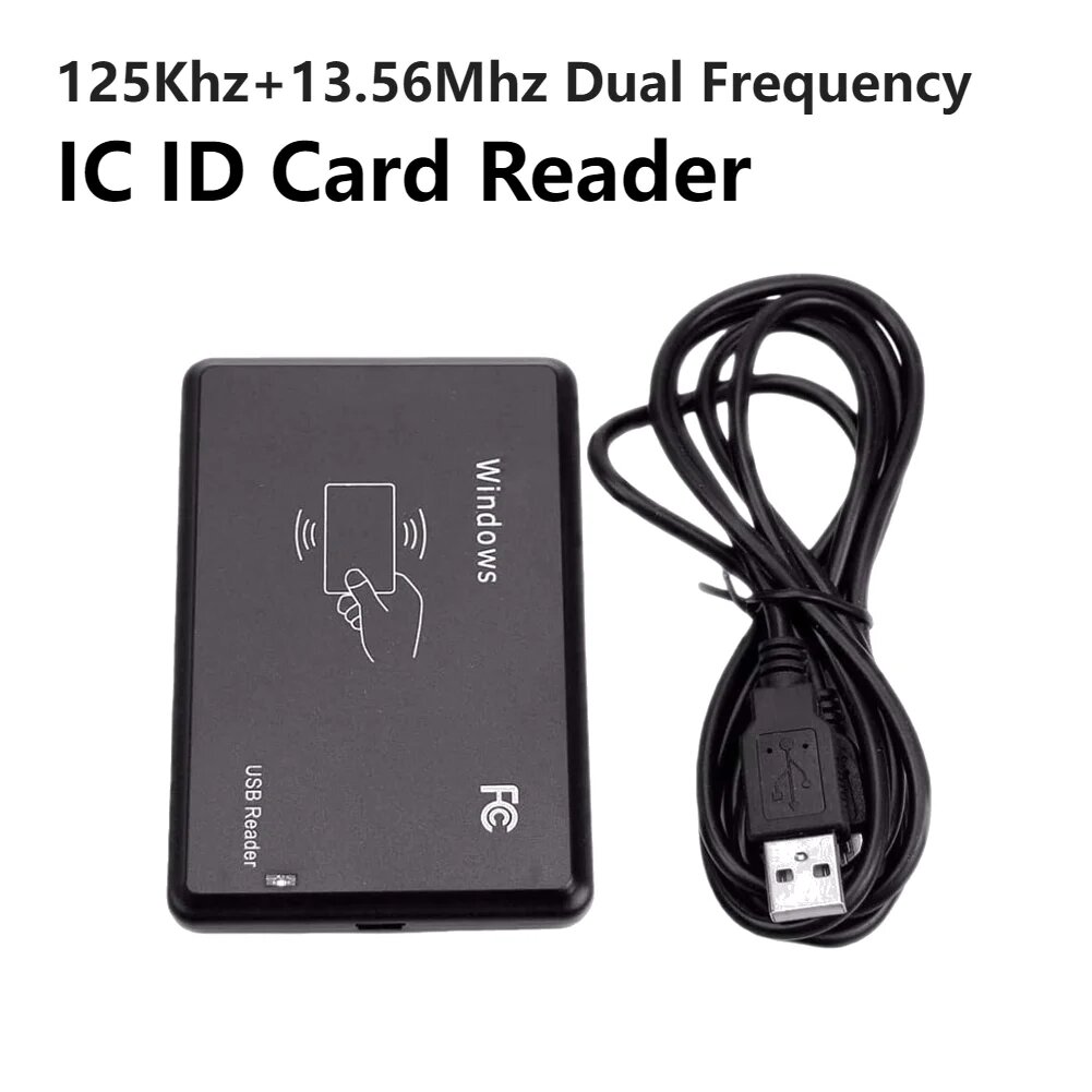125KHz+13.56MHz Dual IC ID Card Reader USB
