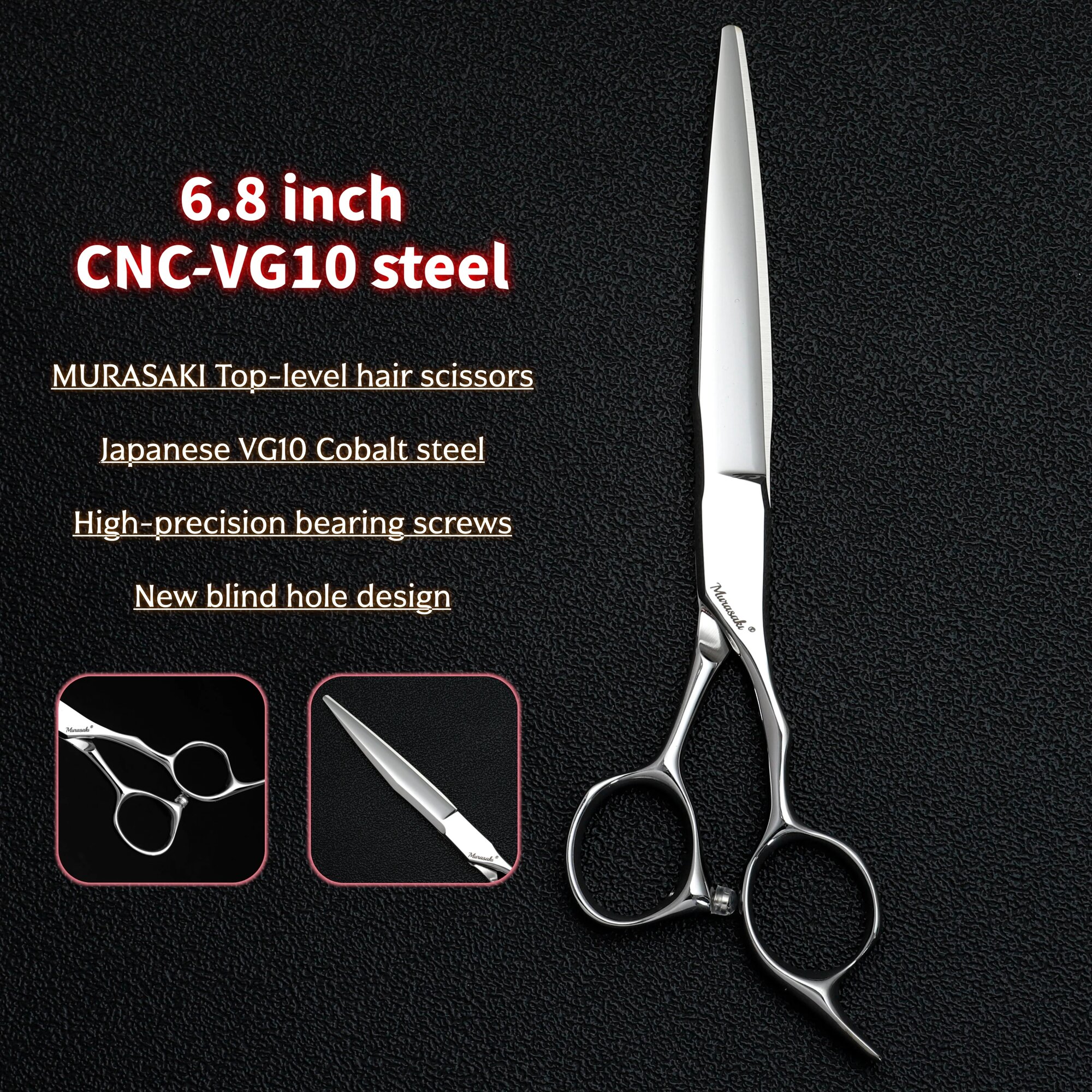 Профессиональные ножницы для стрижки волос MURASAKI 6.8 inch VG10