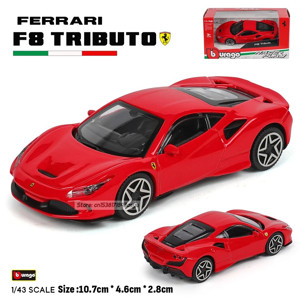Bburago коллекция моделей Ferrari 1:43 Красный, 1-43 F8 Tributo