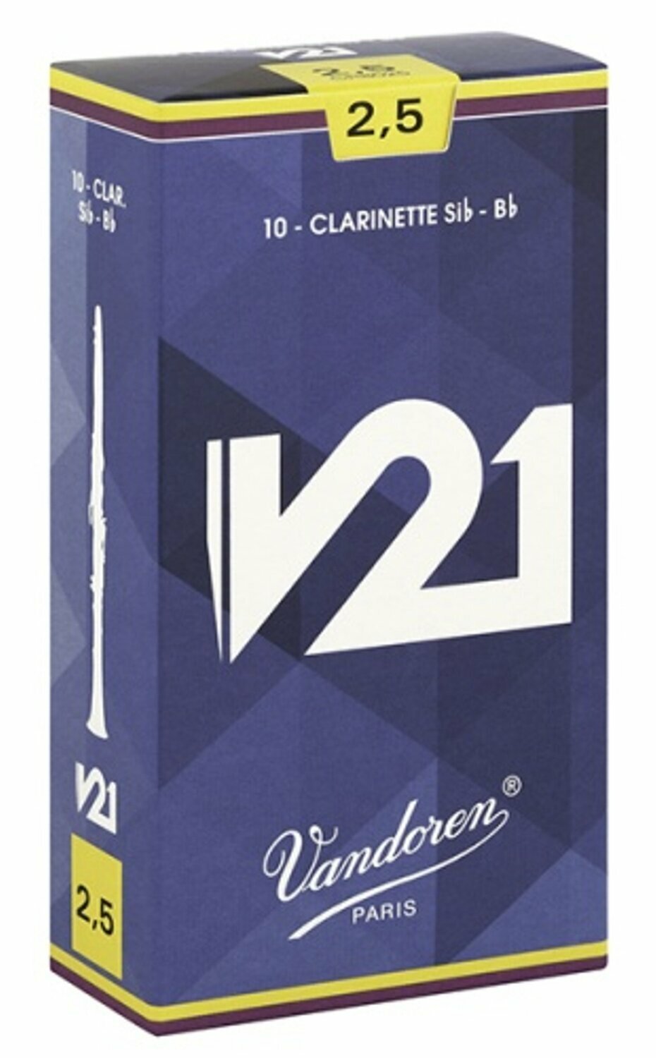 Трость для кларнета Vandoren CR8025, Bb, № 2,5, коническая форма, 10 шт