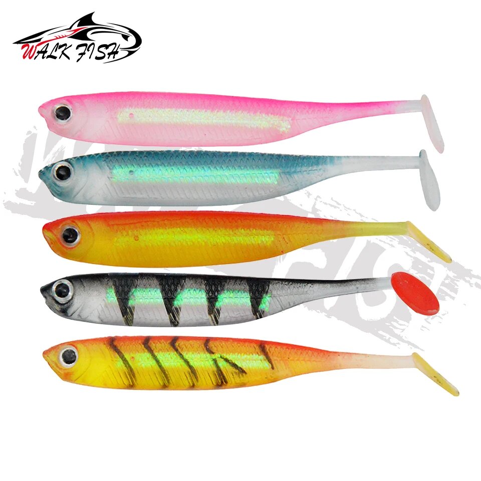 WALK FISH мягкие блесны 5 шт, 7,5 см, Mix color