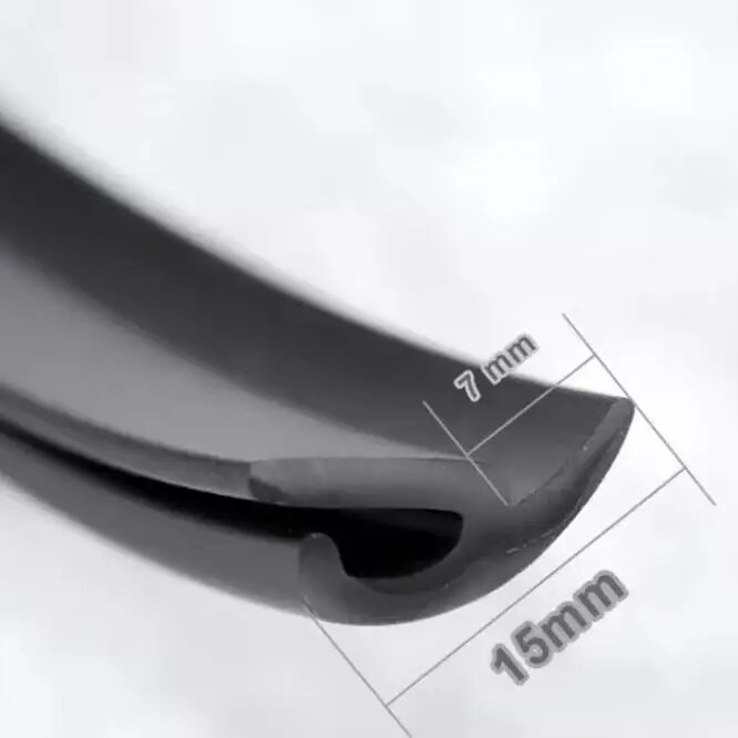 Уплотнитель ветрового стекла 2м, 15mm, цвет 4M