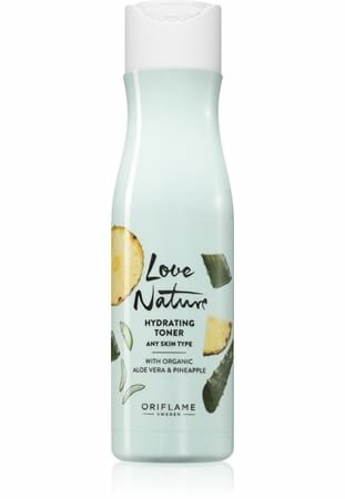 Тоник для ухода за кожей Oriflame Love Nature Organic Aloe Vera & Pineapple, 150 мл