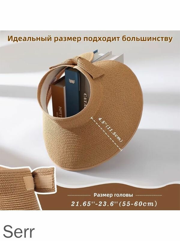 Панама  Весна-лето 2022 для женщин, размер 55-59cm, белый — фото 1