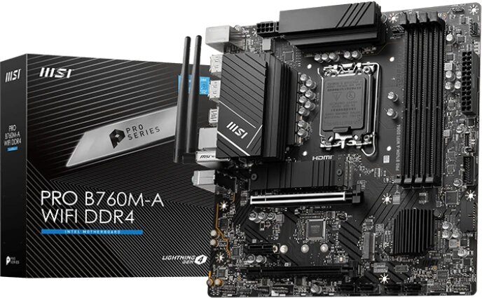Материнская плата MSI B760M-A PRO WIFI DDR4 Socket 1700, оригинал