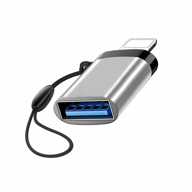 Адаптер Lightning в USB-A OTG для iPhone 15, передача данных, поддержка быстрой зарядки, универсальный соединитель для