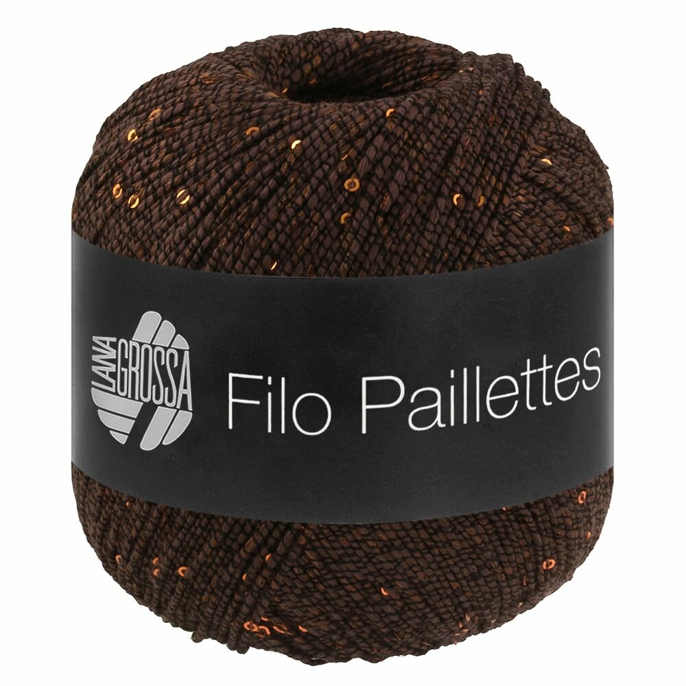 Пряжа для вязания Lana Grossa Filo Paillettes (16 Mokka) 4 мотка по 50 г/155 м