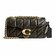 Сумка Coach, фактура плетеная, черно-коричневый