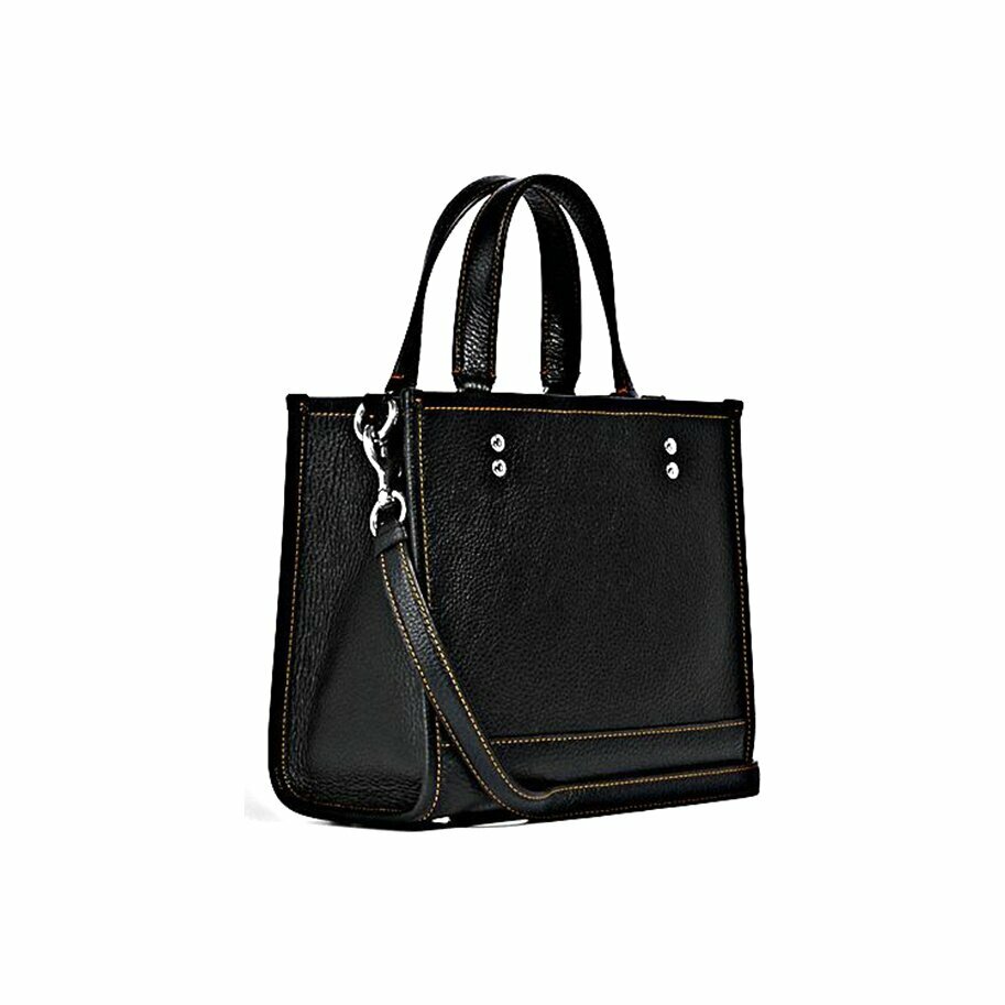 Сумка Coach, фактура тиснение, черный — фото 1