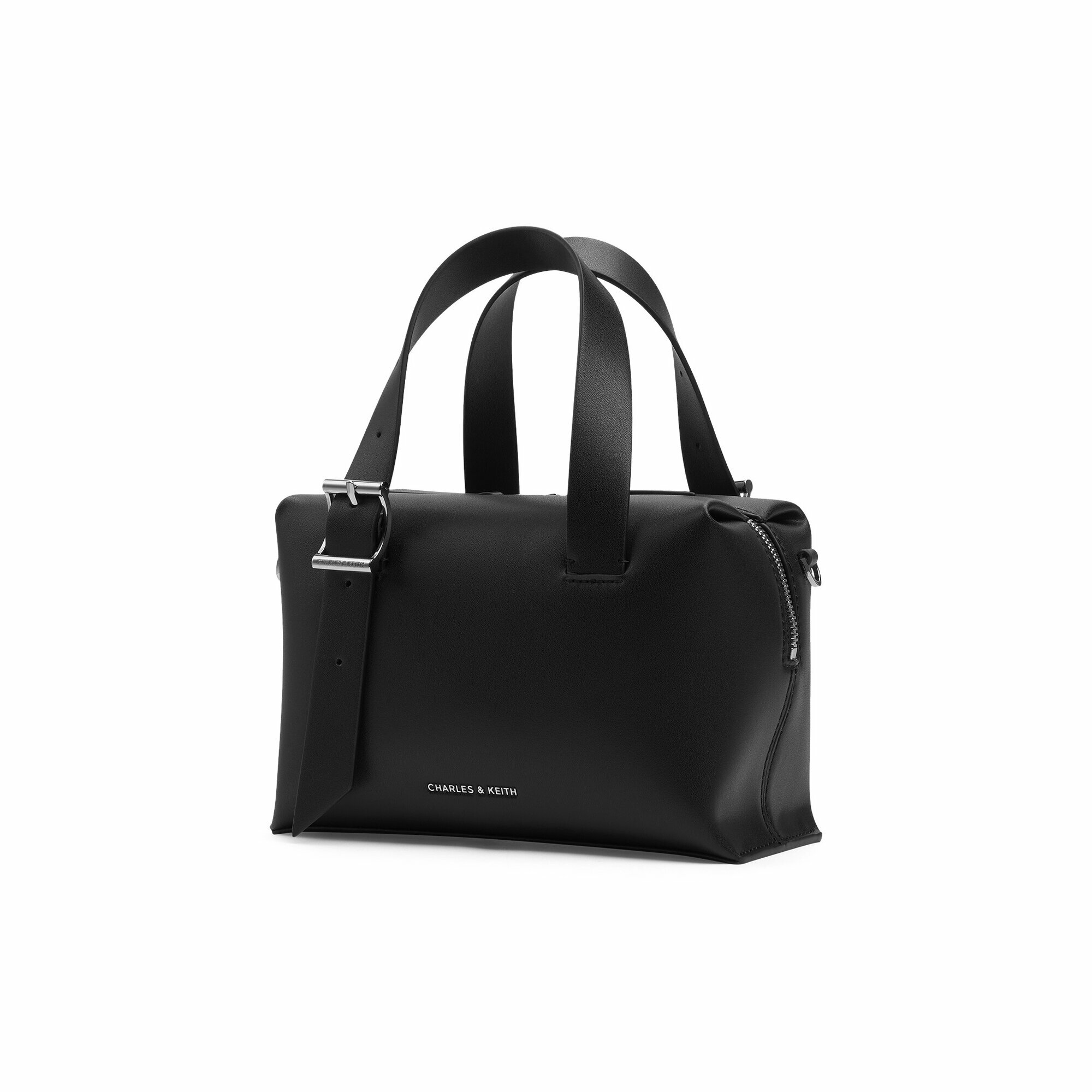 Сумка CHARLES & KEITH, фактура матовая, черный — фото 1