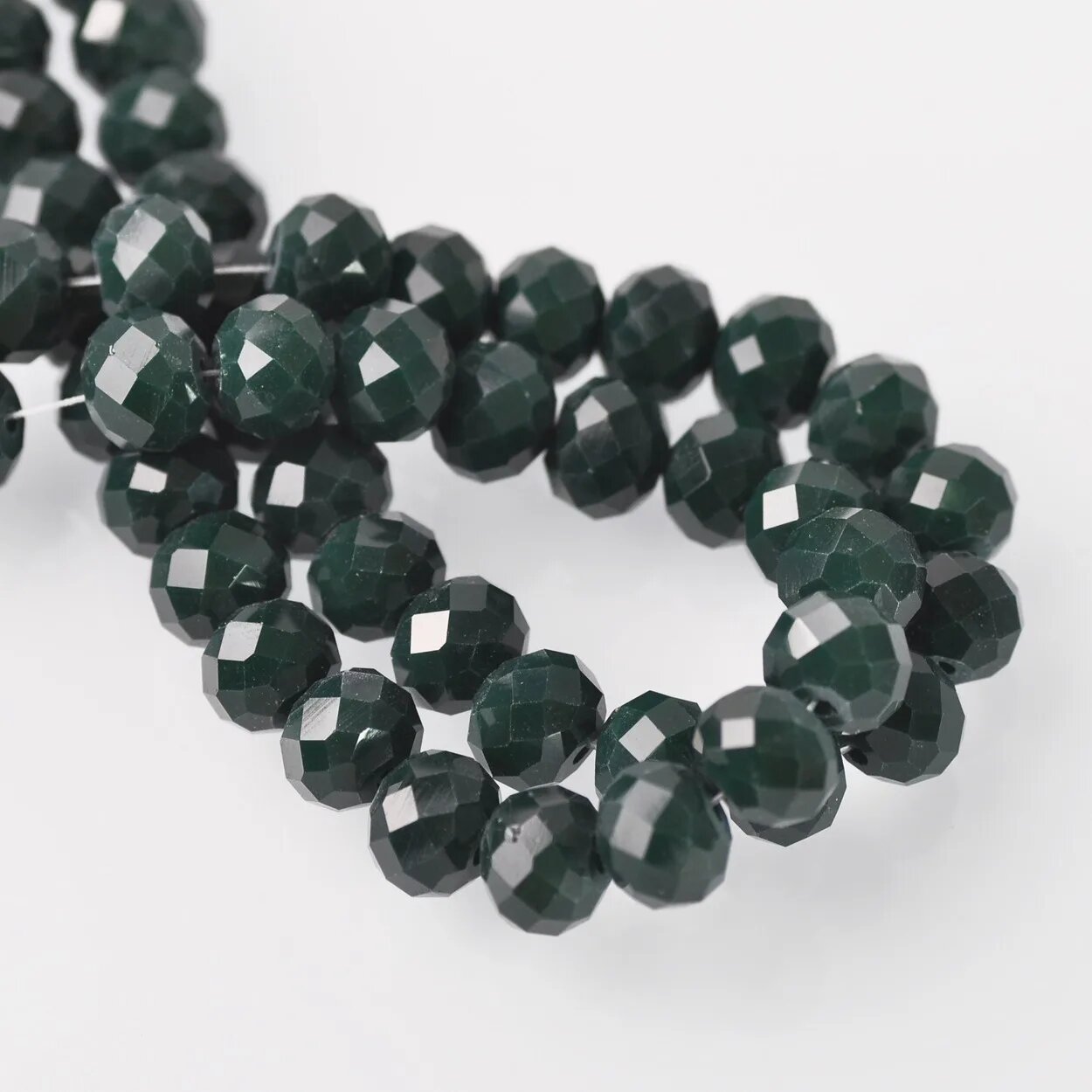 Rondelle граненое чешское стекло бусины Weargolsil Изумрудный, 3x2MM-100PCS, 72 Opaque Dp Green