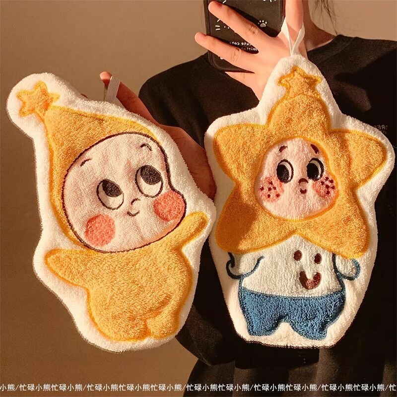 2 шт. Быстросохнущее полотенце для рук с рисунком twinkle twinkle, подходящее для кухни и ванной комнаты
