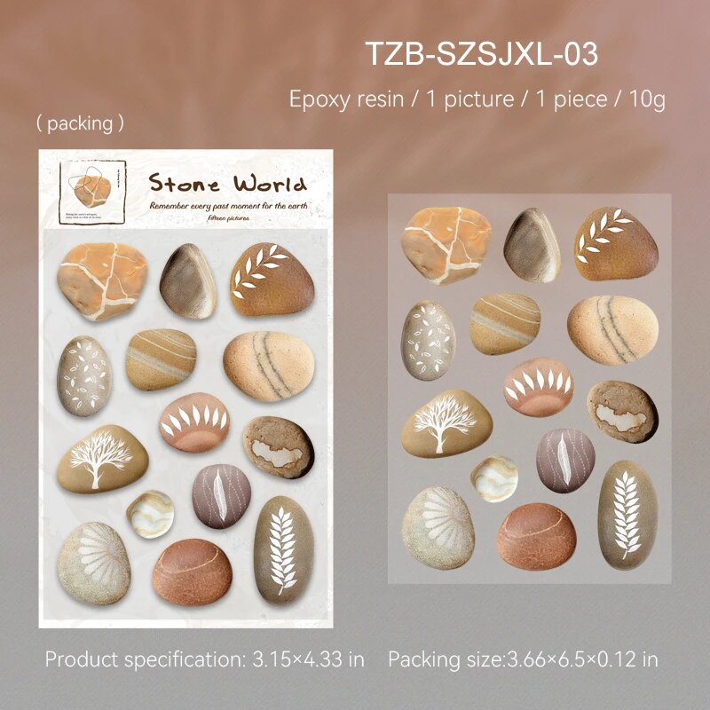 Наклейки для скрапбукинга Jianwu Stone World, TZB-SZSJXL-03