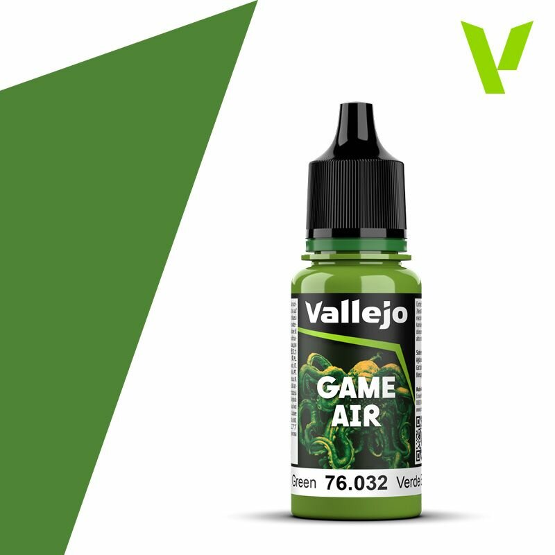 Краска Vallejo серии Game Air: Scorpy Green - обновленная формула 2024 76.032