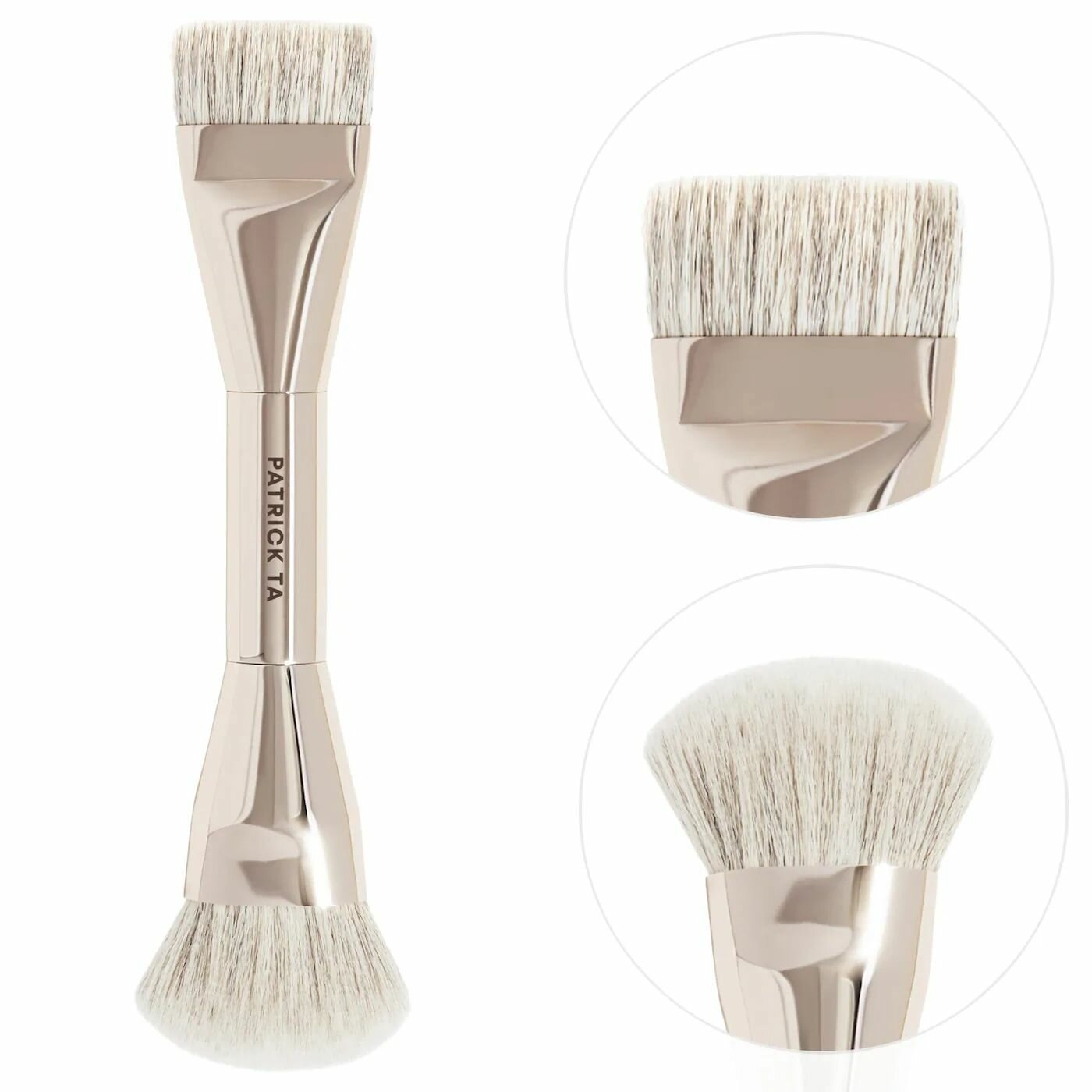 PATRICK TA Двусторонняя кисть для тональной основы Dual Ended Foundation Brush