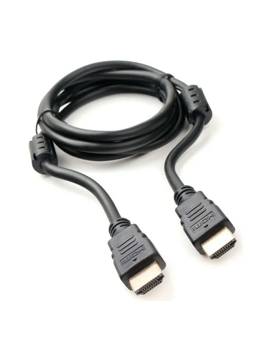 Кабель HDMI CABLEXPERT CCF2-HDMI4-5, 19M/19M, v2.0, медь, двойной экран, позол. контакты, фер. кольца, 1.5м, черный (CCF2-HDMI4-5)