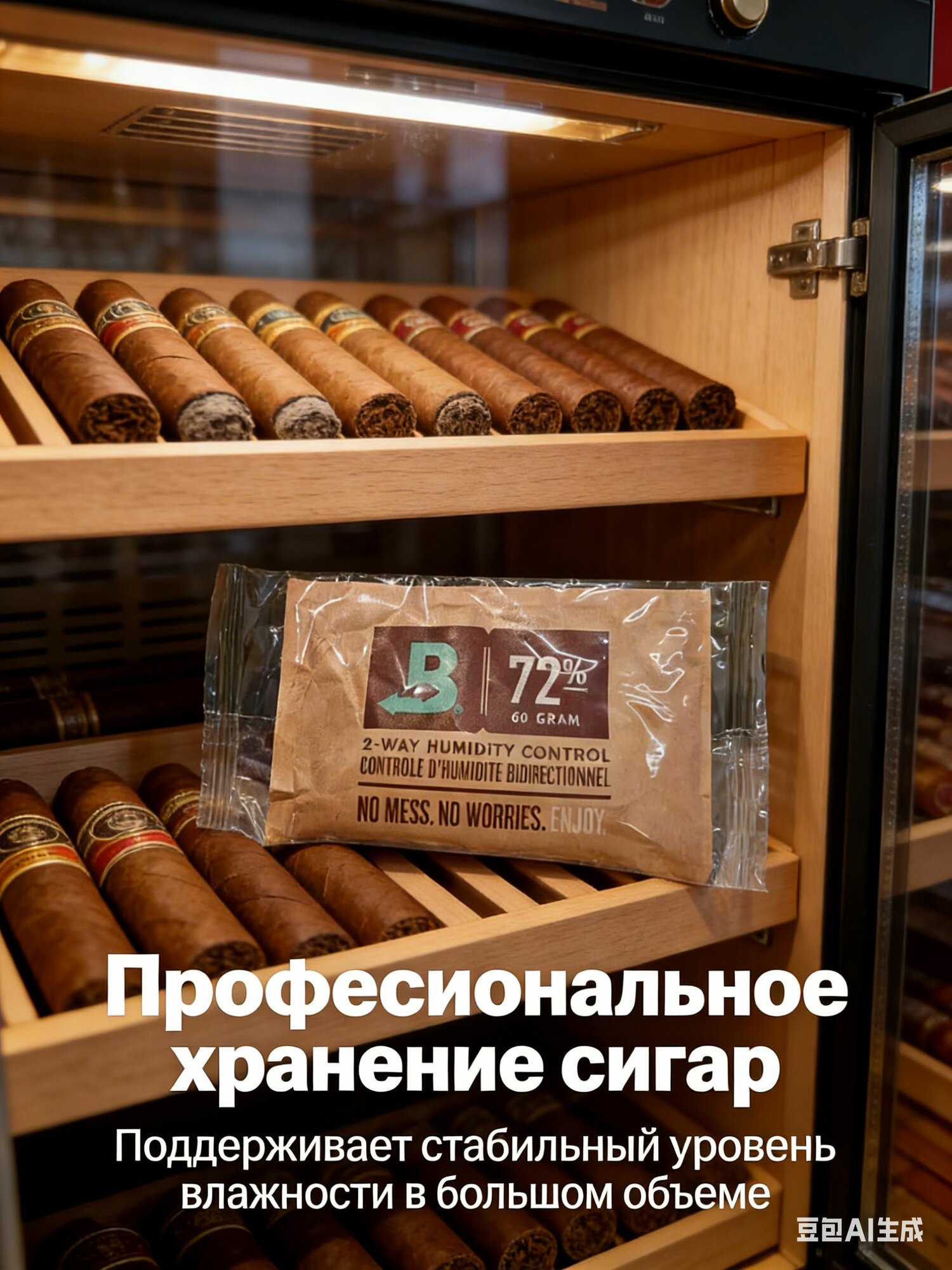 Контроль влажности Boveda 72% 60 г, сделано в США, без беспокойств, для сохранения аромата и качества