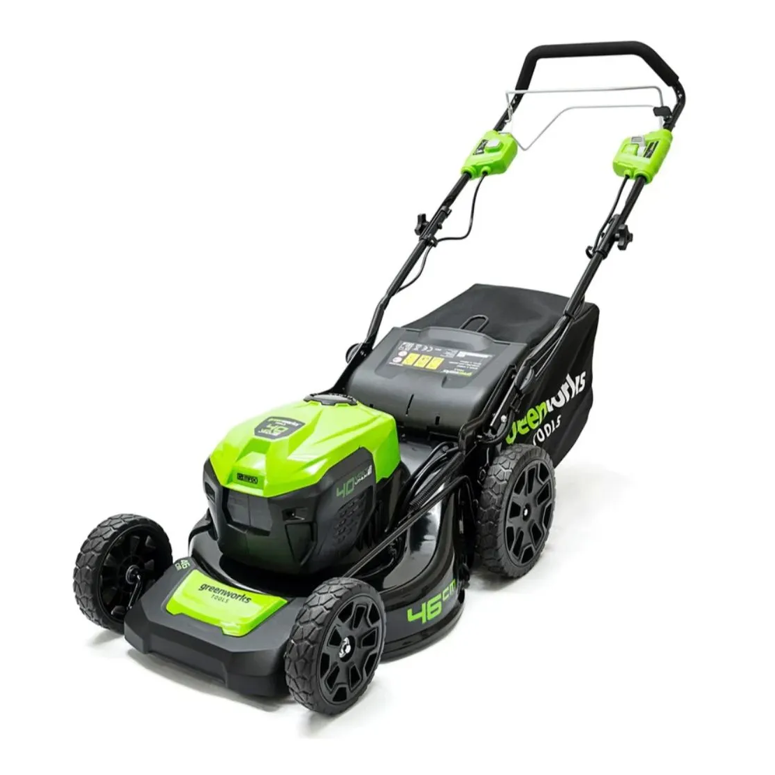 Газонокосилка аккумуляторная Greenworks GD40LM46SP, самоходная, 40 В, травосборник 55 л, без АКБ и ЗУ, зеленый
