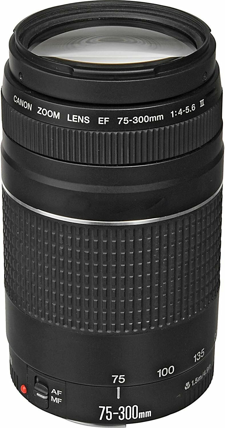 Объектив Canon EF 75-300mm f/4-5.6 III, под полный кадр, универсальный, черный