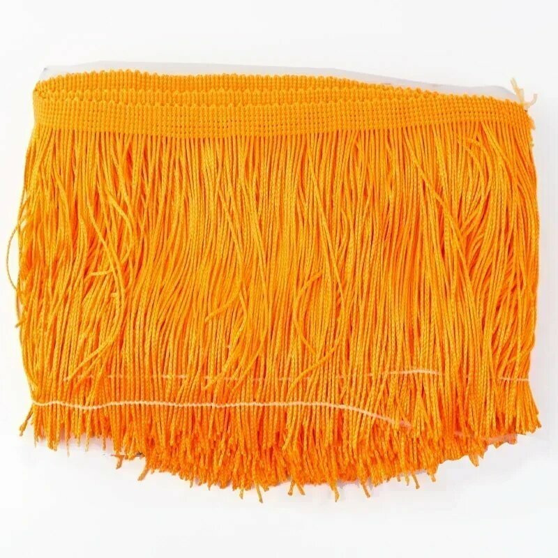 Тесьма с бахромой оранжевая, 20см-10Yards, No.32