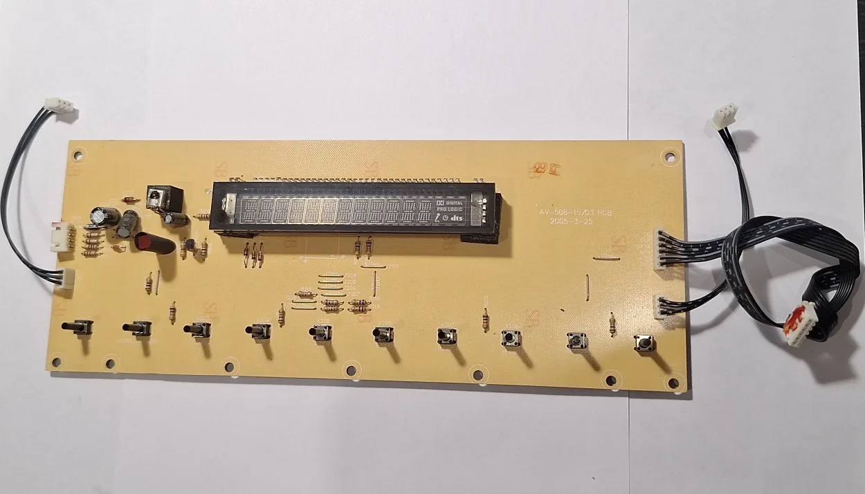 Плата с информационным дисплеем (AV-508-15/03 PCB) ресивера SVEN (HR-986)
