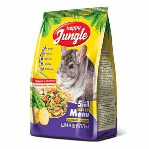 Сухой корм Happy Jungle для шиншилл 900 г