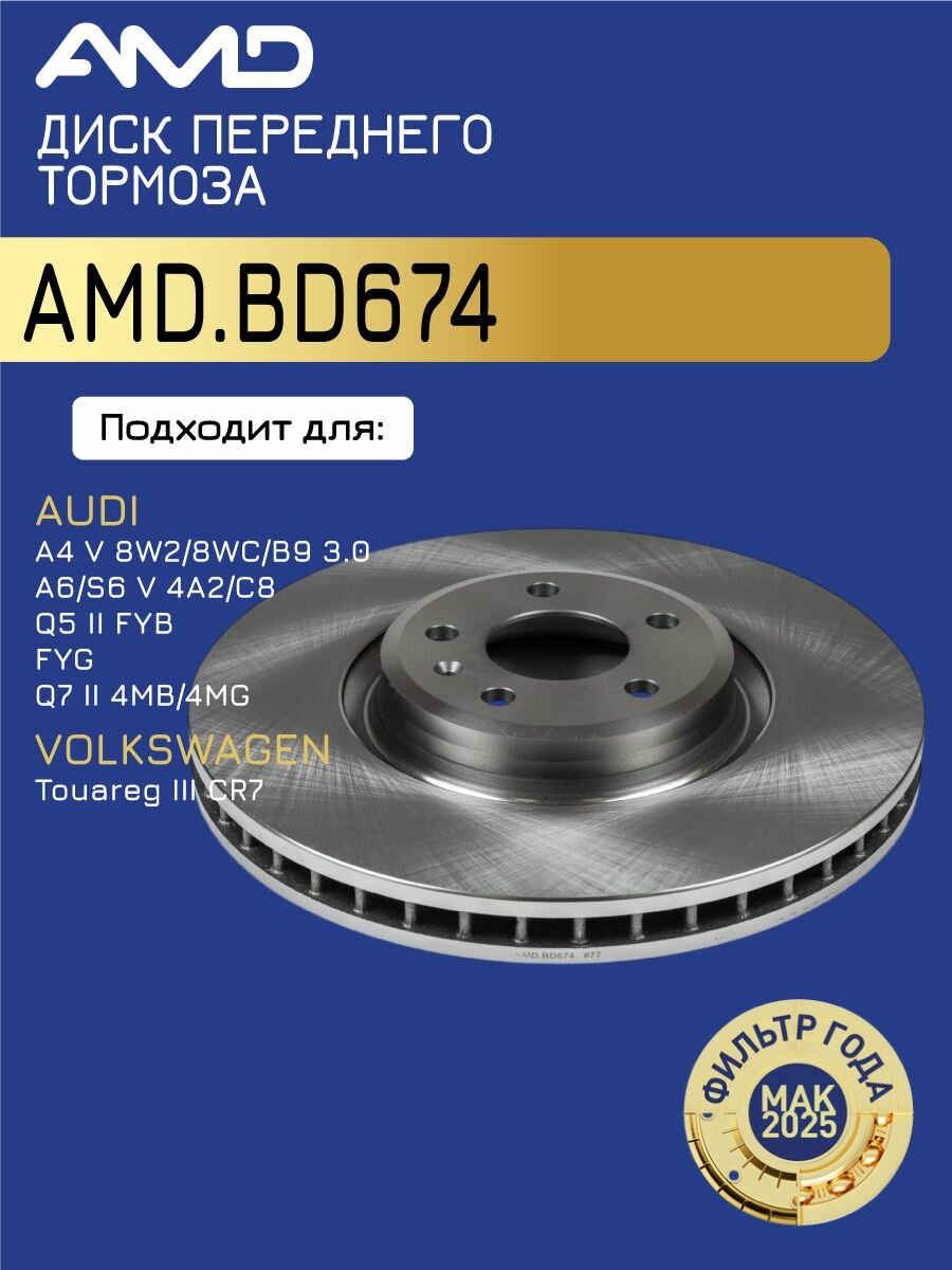 Диск тормозной передний для AUDI VOLKSWAGEN