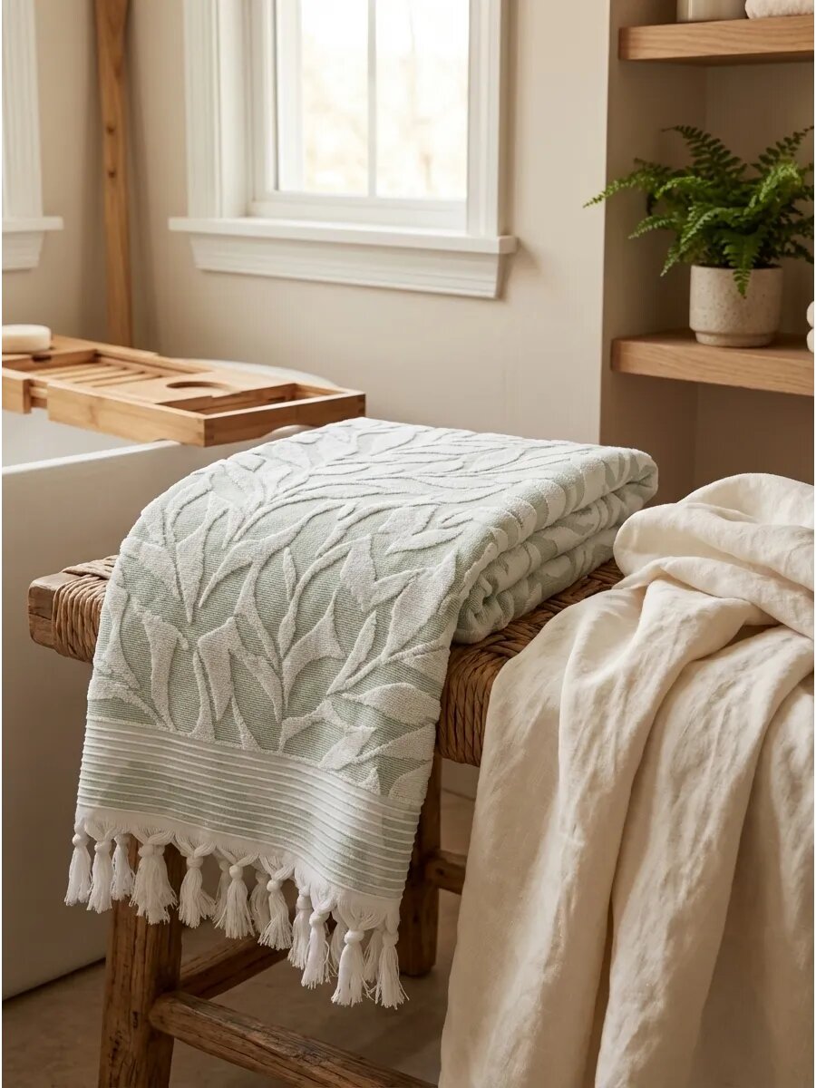 Полотенце банное Mia bella Home Textile махровое 90х150 Турция хлопок премиум