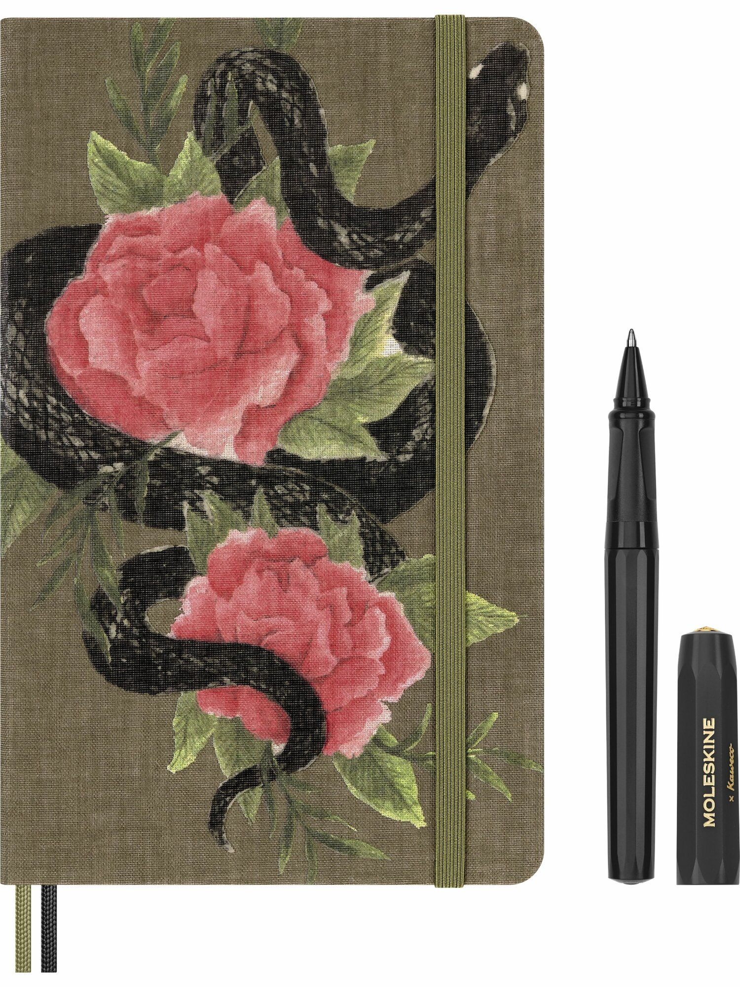 Набор Moleskine Limited Edition Year of the snake Roses блокнот/ручка/под. коробка руч: перьевая