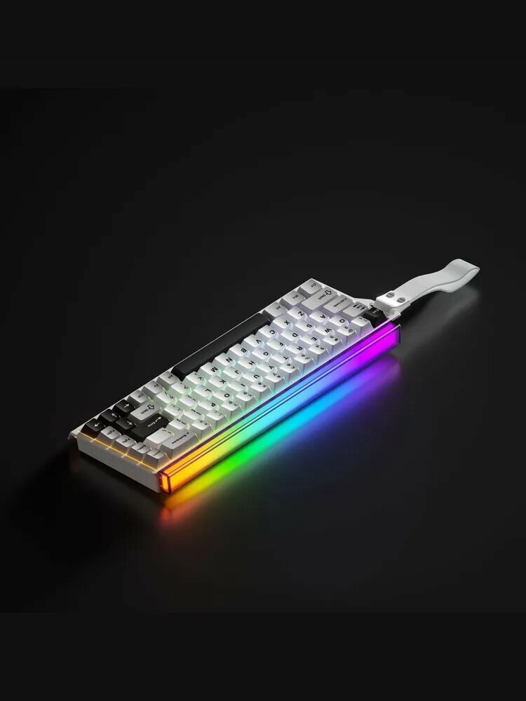Weikav Клавиатура проводная Air68 Wired Magnetic Keyboard, (Magnetic), Английская раскладка, светло-серый, черный