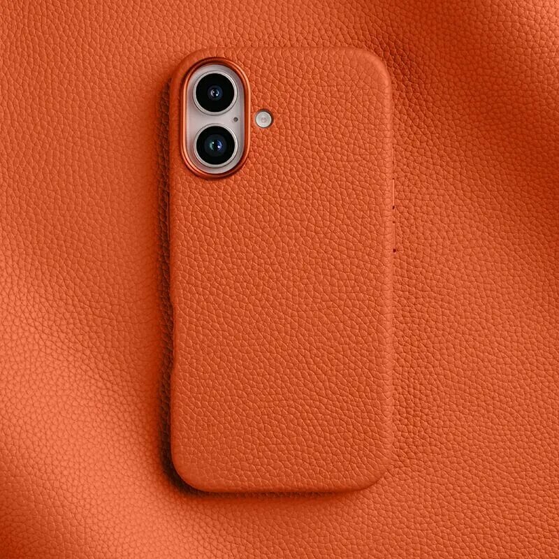 Для iPhone 16 Металлический кожаный чехол Melkco с кольцом для камеры и магнитной зарядкой , полный защитный чехол из натуральной яловой кожи