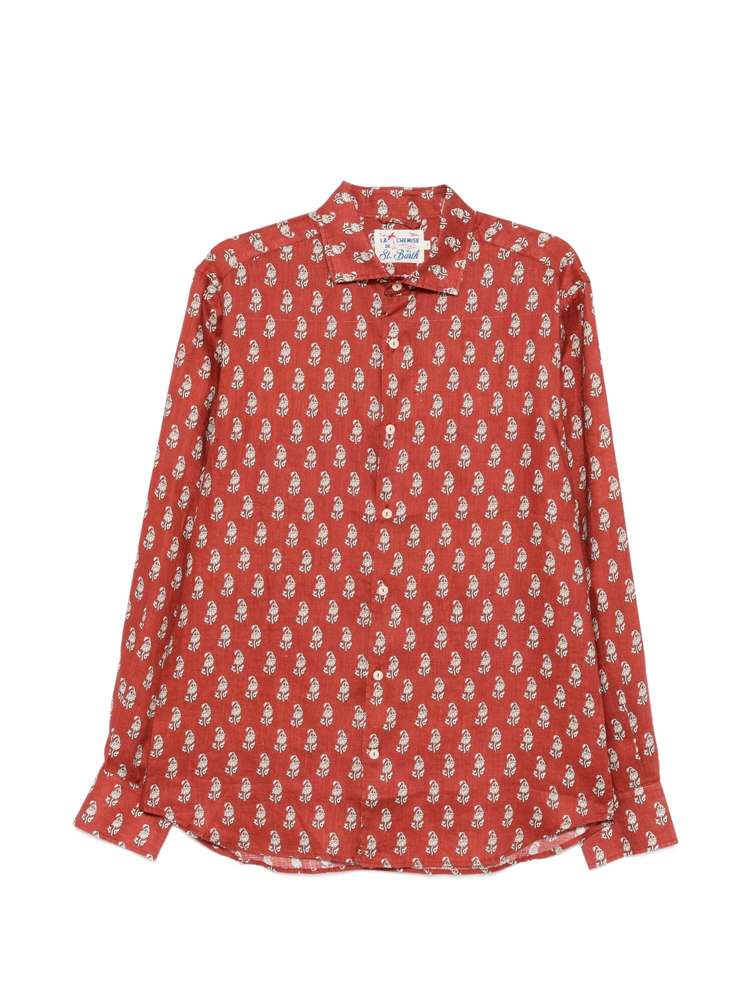 Рубашка Pamplona floral-print linen shirt