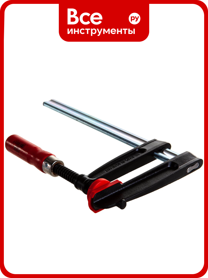 Струбцина BESSEY чугунная 300/140, 5.5 кН, деревянная ручка BE-TPN30BE усиленной конструкции