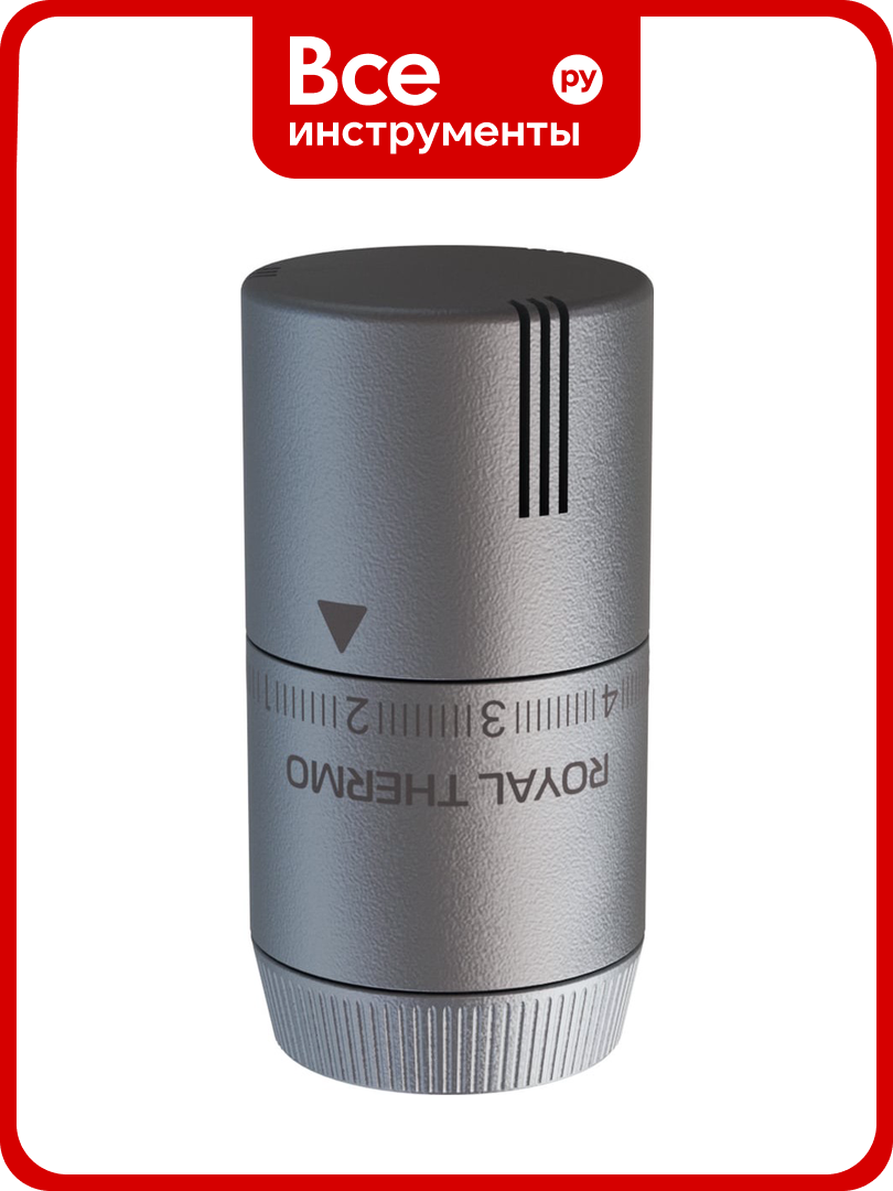 Термоголовка жидкостная ROYAL THERMO Design М30x1,5 (серебристый) НС-1697874