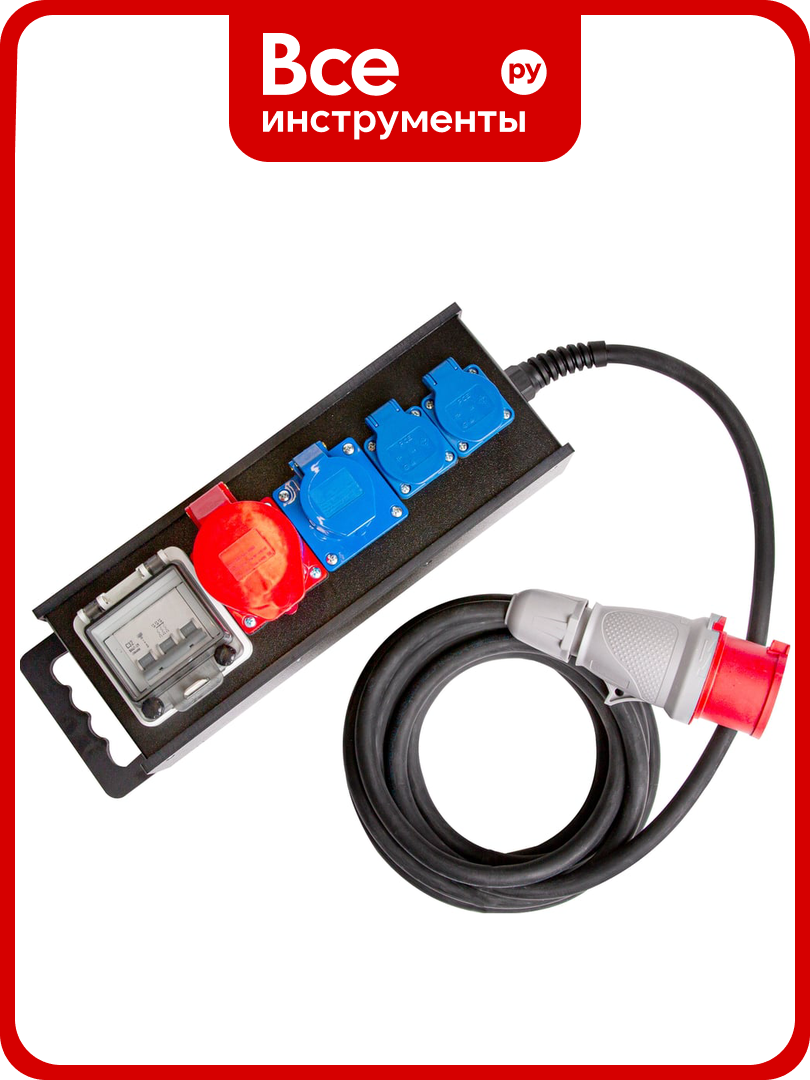 Удлинитель Атлант ТЕН303-165, 5 м, 12 кВт, IP67, КГ-тп-ХЛ, черный
