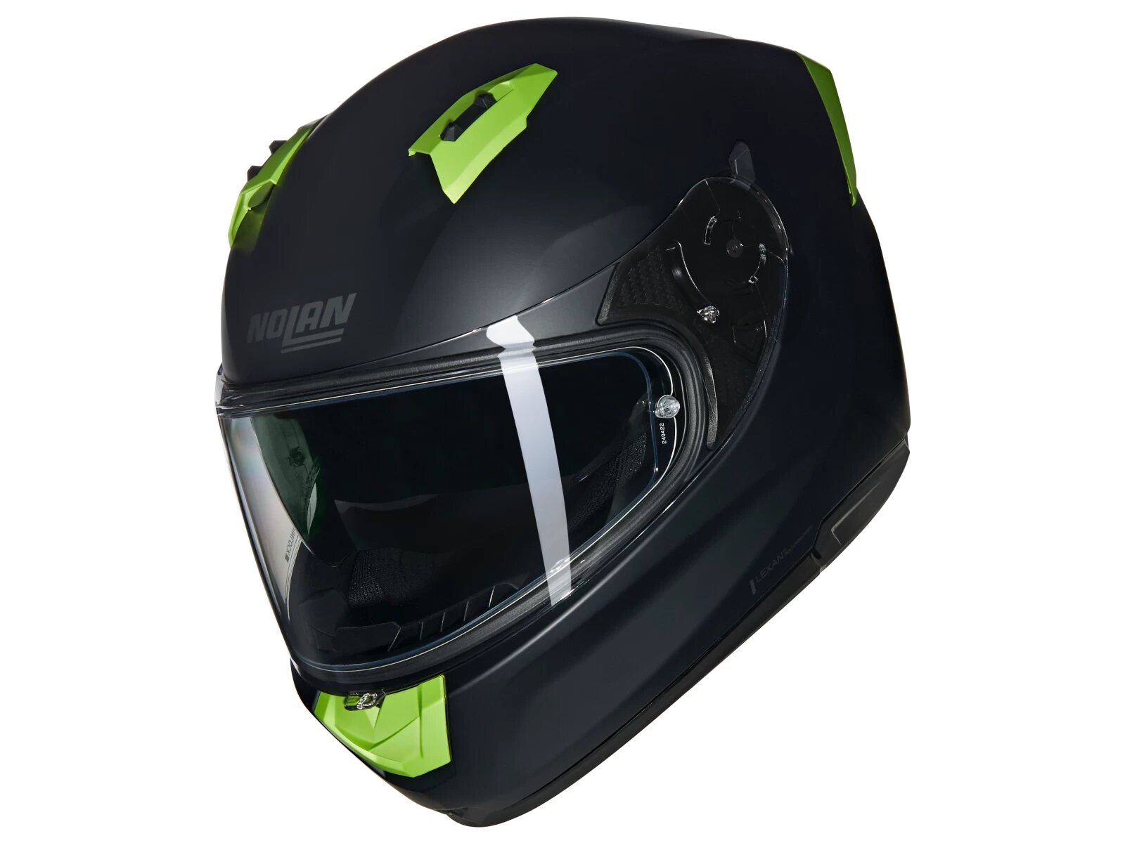 Мотошлем NOLAN N60-6 Classico, Nero/Verde Impulso Matte 311, черный матовый, M