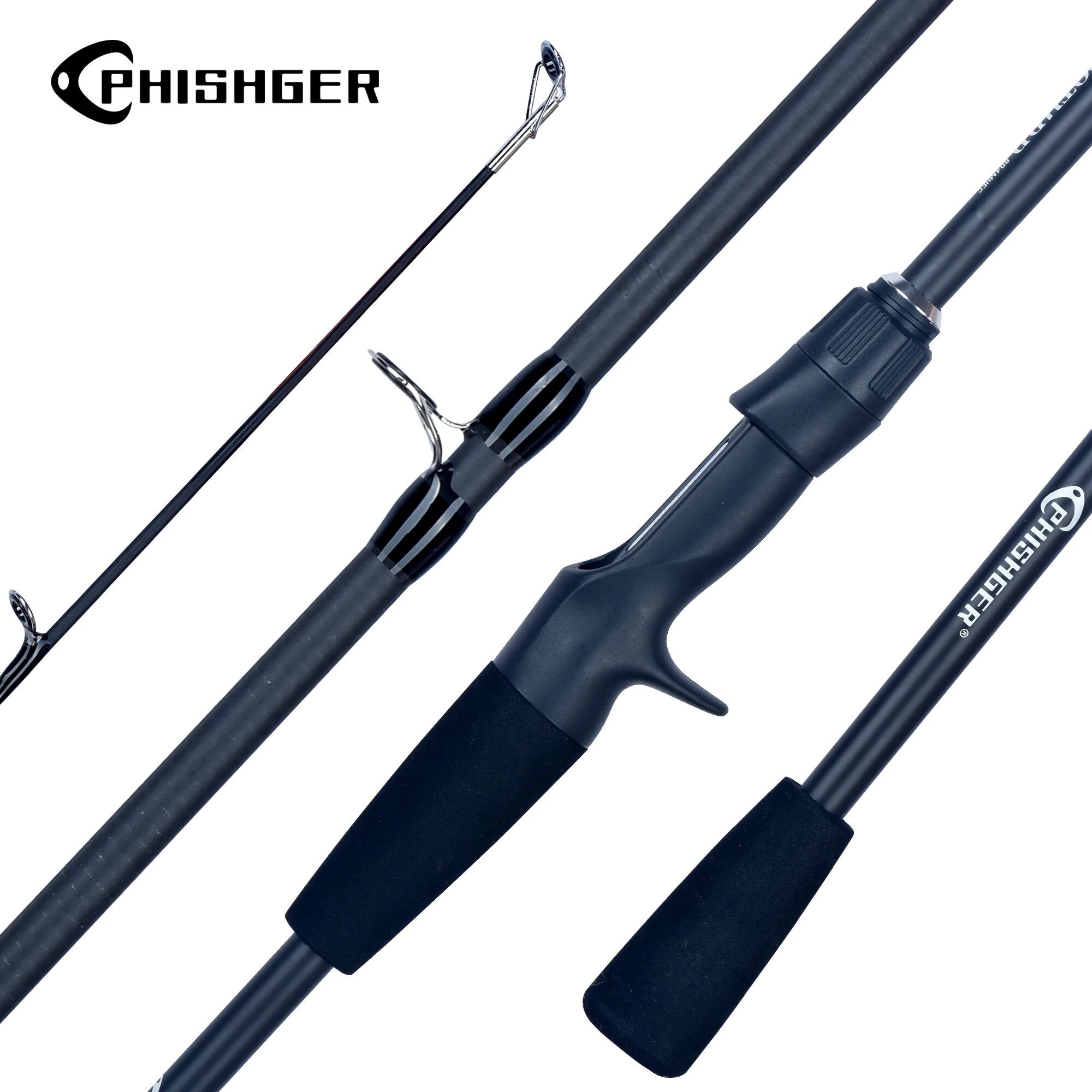 Удочка PHISHGER Spinning 2.4м, 5-30г, углерод, 1.80м