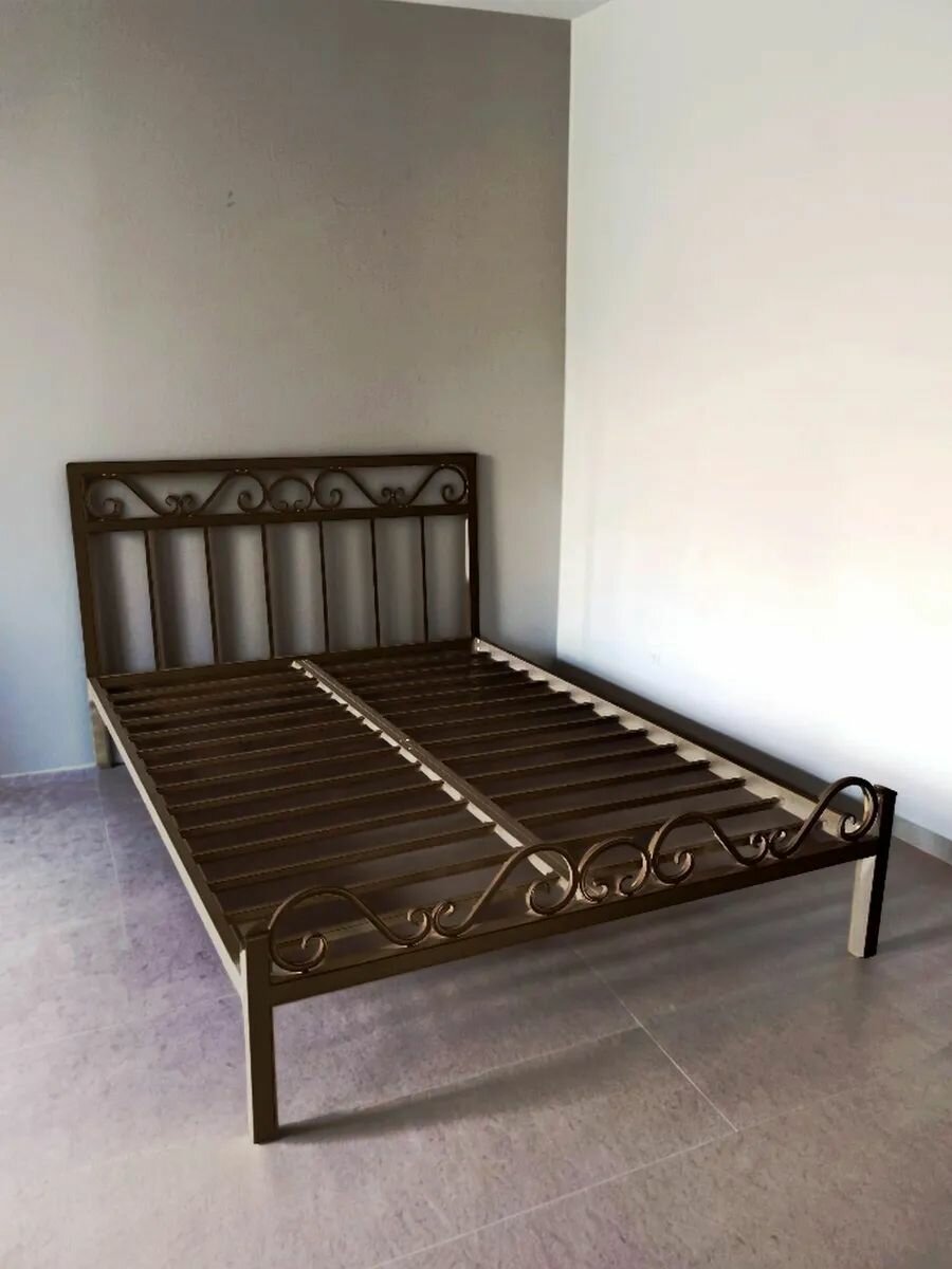 Кровать LOFT Mebel "Мира-2", кованая, с изголовьем, металлическая, 140x190 см — фото 1