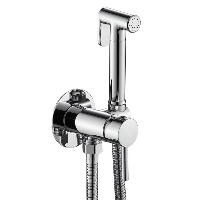 Встраиваемый смеситель для биде GROHE с гигиеническим душем, латунь, горячая/холодная вода, черный матовый.