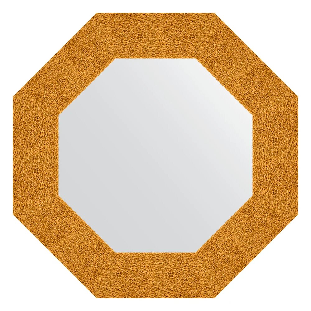 Зеркало Evoform Octagon BY 3799 56 56 см, в золотой раме, зеркало настенное в ванную