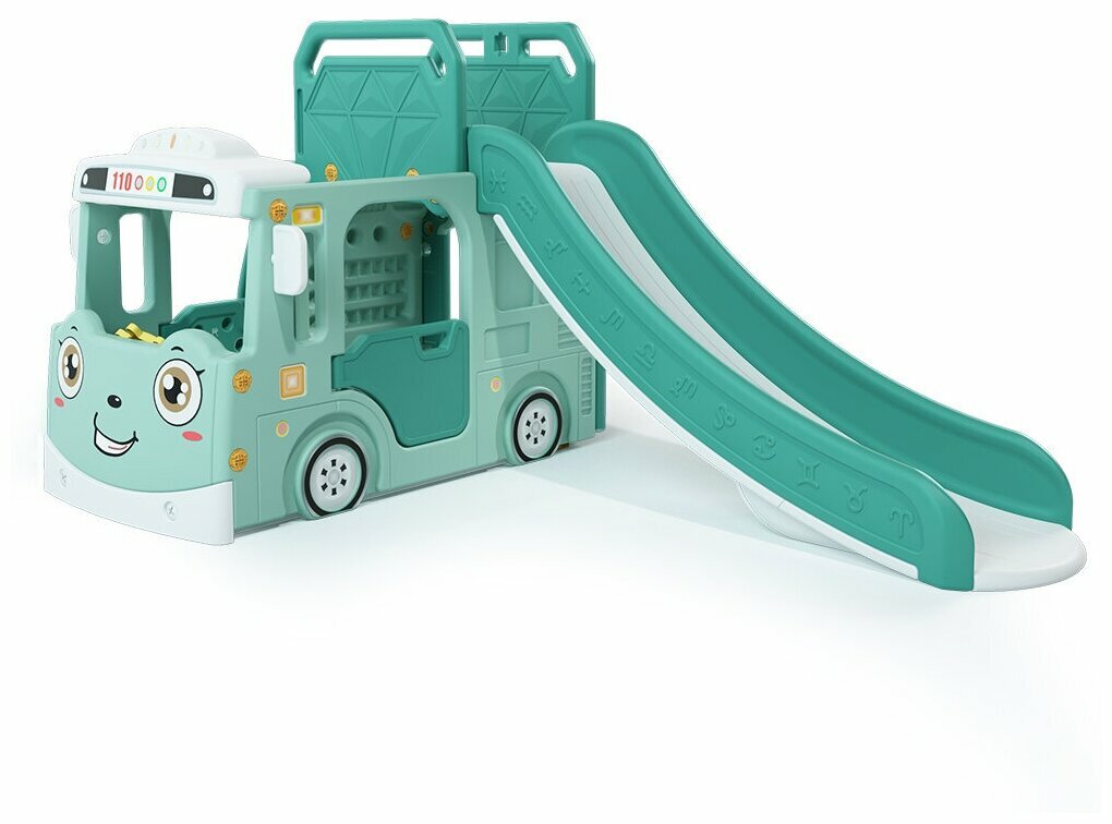 Горка игровая зона Perfetto sport Горка + игровая зона "Автомобиль" PS-049-М ментол