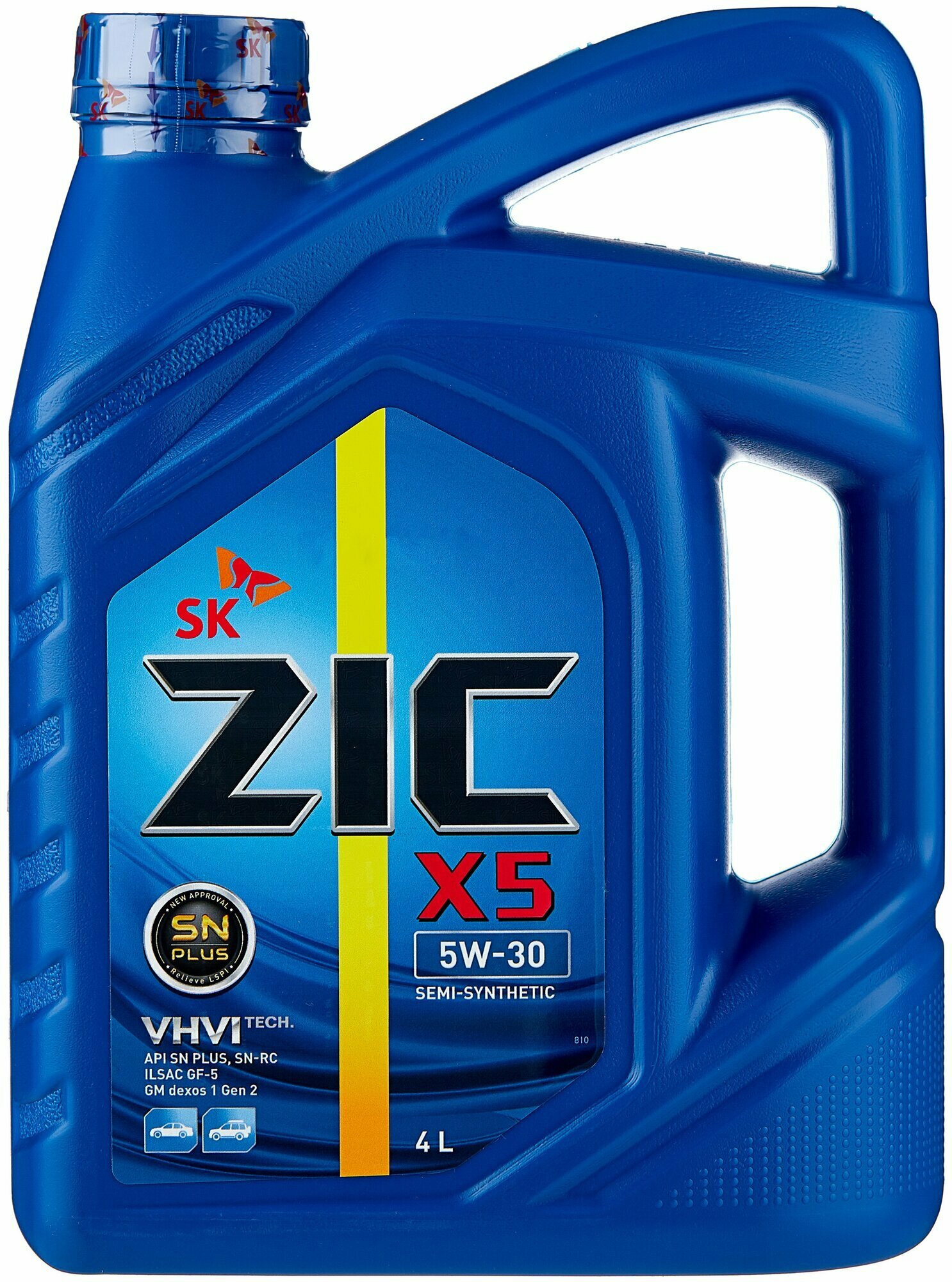 Масло моторное ZIC X5 5W30 п/с (4л) 162621
